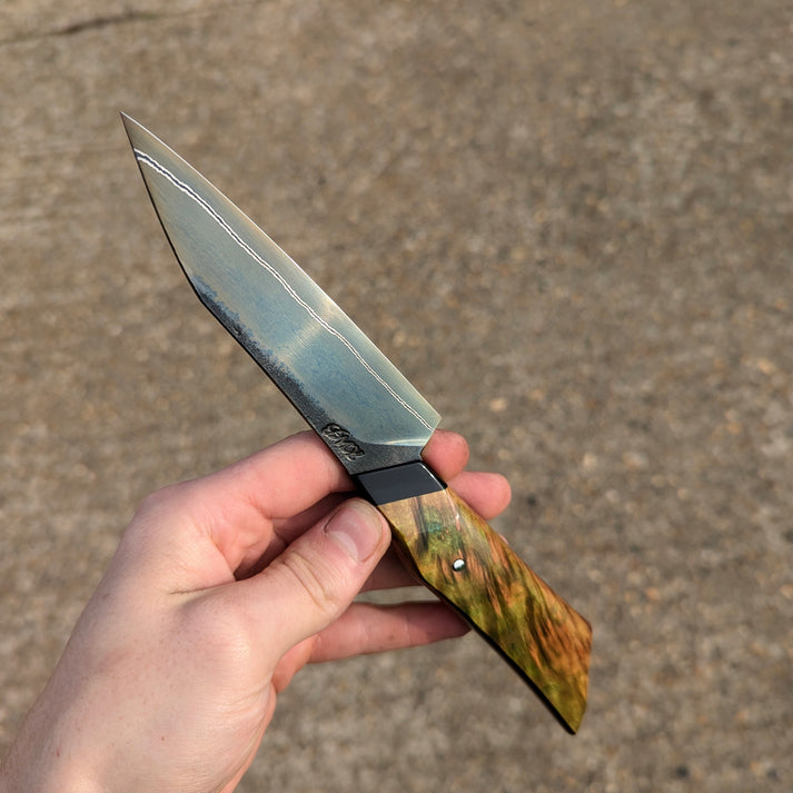 110mm double stripe Paring knife | Handmade Kitchen Knives – KWB Knives